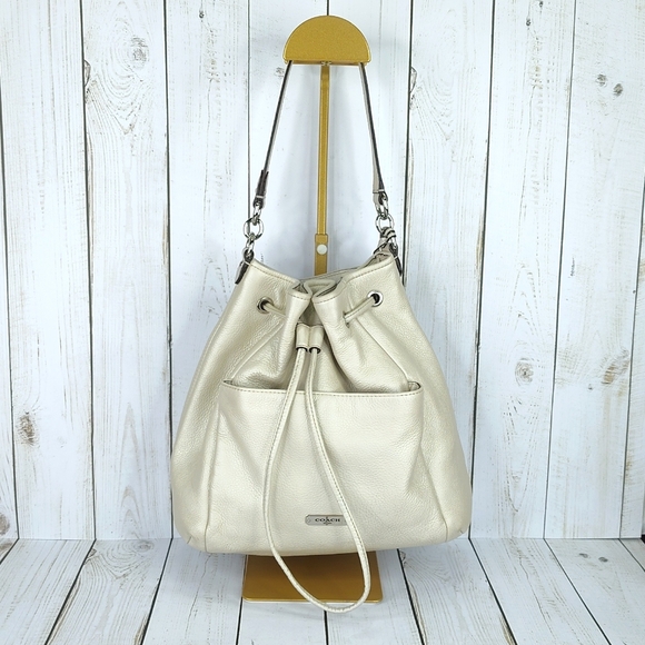 Coach | Bags | Coach Avery Stone Pebbled Leather Drawstring Bag | Poshmark